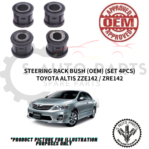 TOYOTA ALTIS ZZE142 / ZRE142 (SET 4PCS ) STEERING RACK BUSH (OEM ...