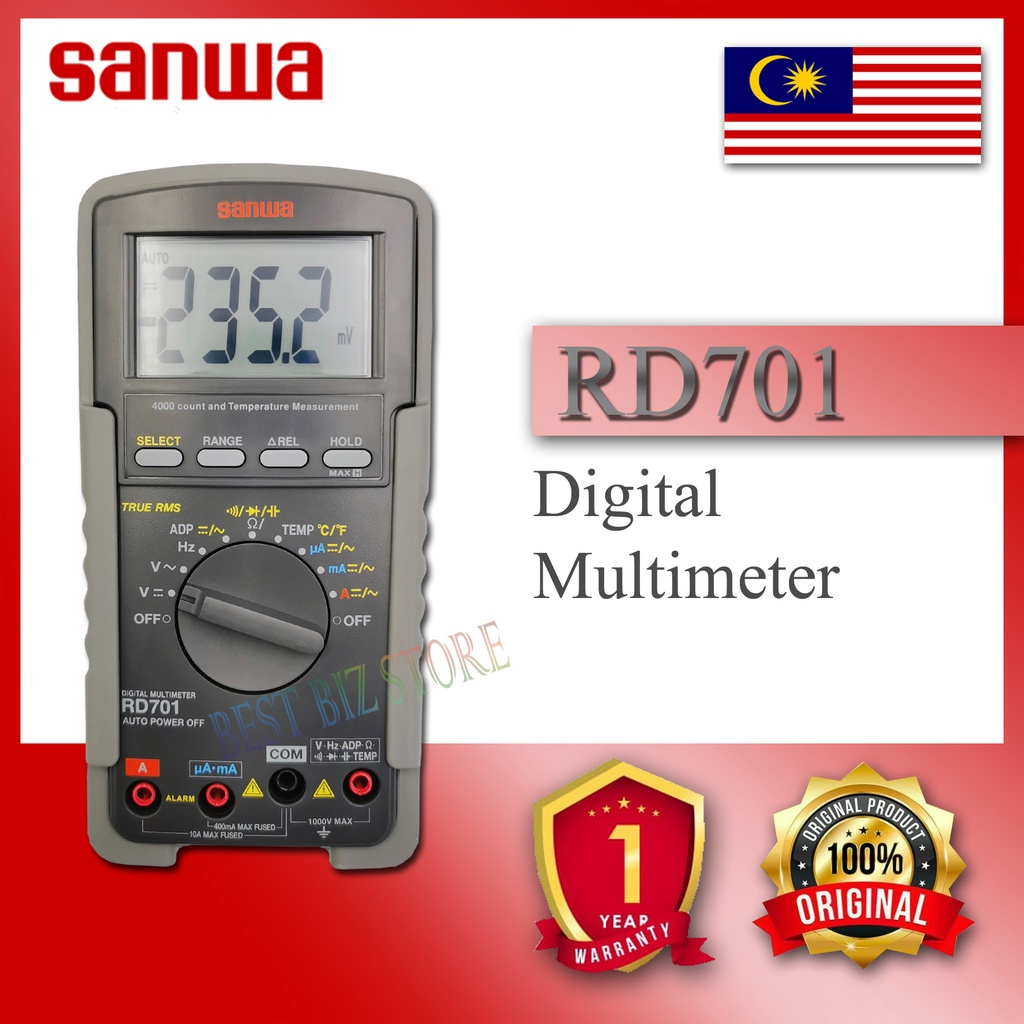 Sanwa RD701 Digital Multimeter with AC True RMS | Shopee Malaysia