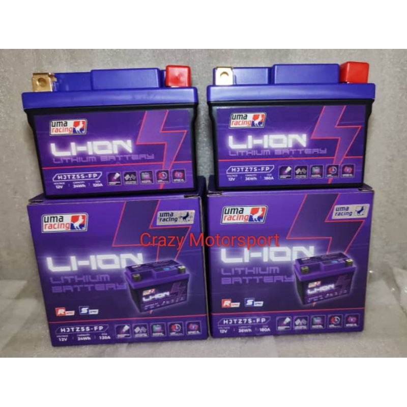 UMA & RCB Lithium Battery HJTZ7S & YTZ5S , YTZ7S ,YTX7A | Shopee Malaysia
