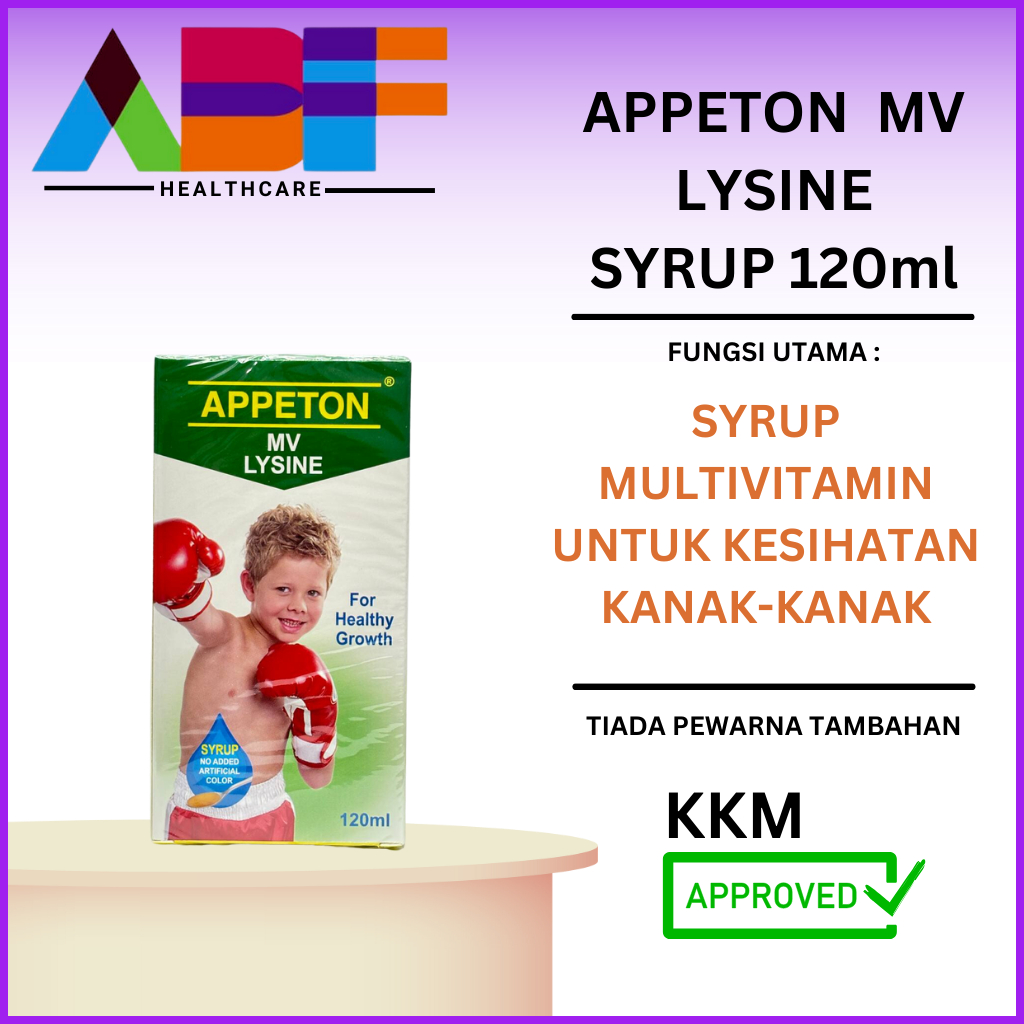 APPETON MULTIVITAMIN LYSINE SYRUP 120ml | Shopee Malaysia