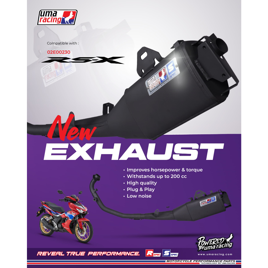 Uma Racing Y15 Y15zr V1 V2 RS150 Back Pressure Exhaust Pipe Ekzos ...
