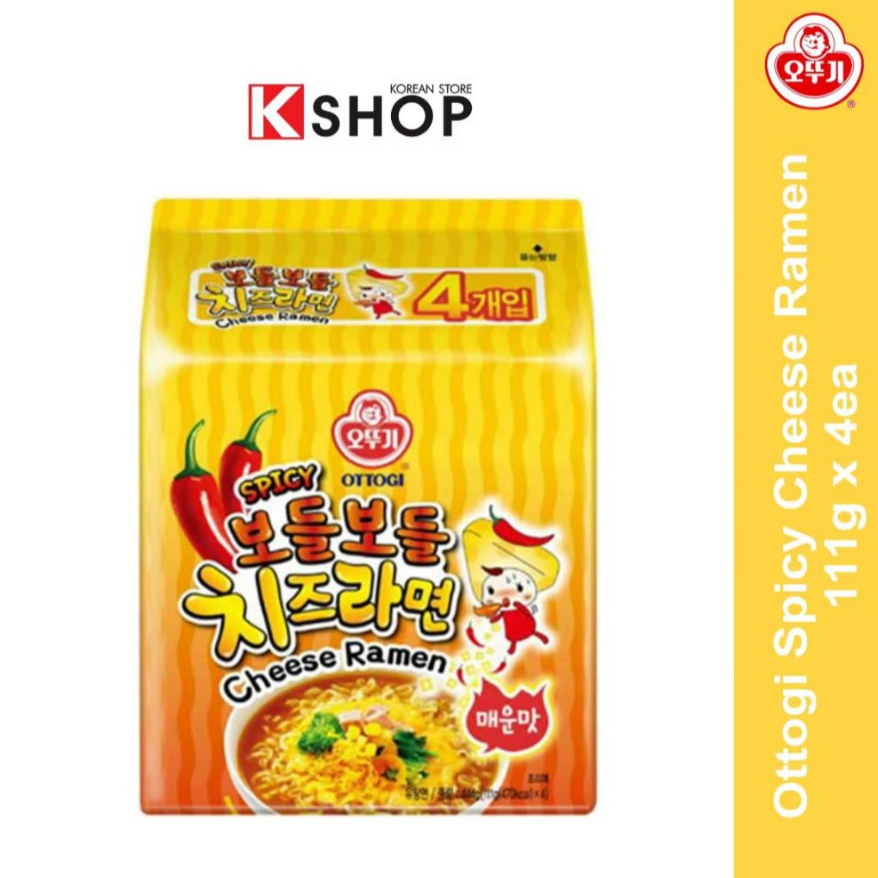 Ottogi Spicy Cheese Ramen (111g x 4) EXP Date : FEB 2026 | Shopee Malaysia