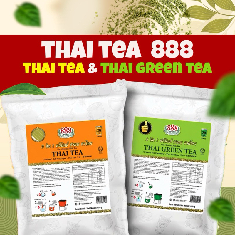 Thai Tea 888 (Green Tea & Thai Tea) | Shopee Malaysia