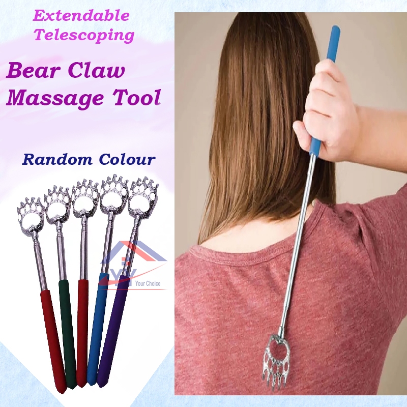 Alat Urut【EXTENDABLE】Stainless Steel Bear Claw Massage Tool Retractable ...