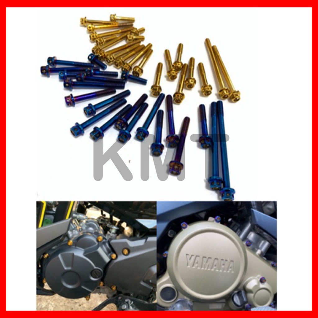 KMT Enjin Skru Gold Engine Screw Gold Titanium Set LC135 4S 5S Y15ZR ...
