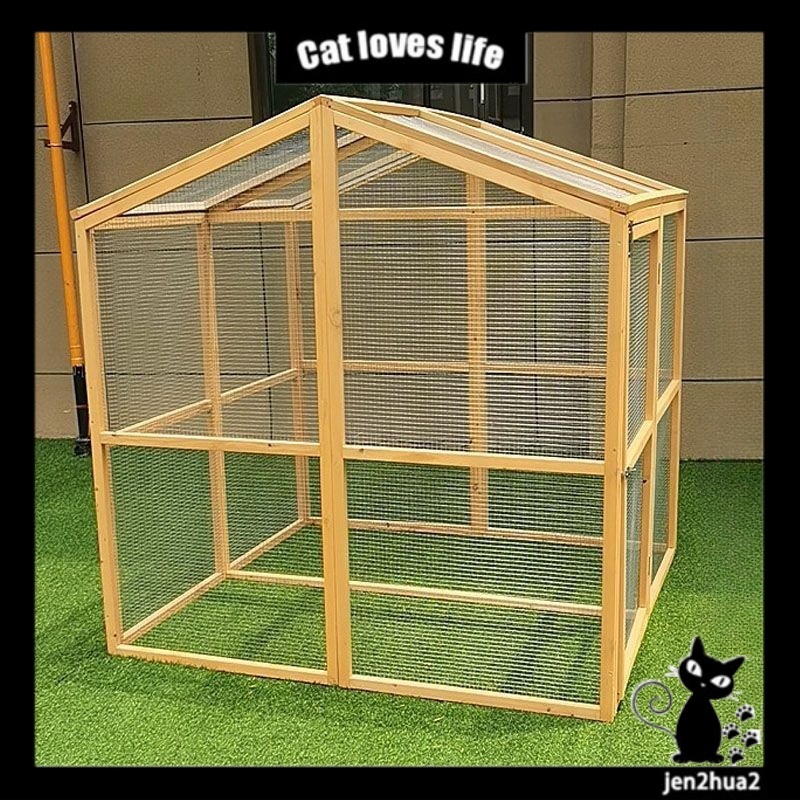 Outdoor wooden chicken cage chicken coop rabbit cage cat cage running ...