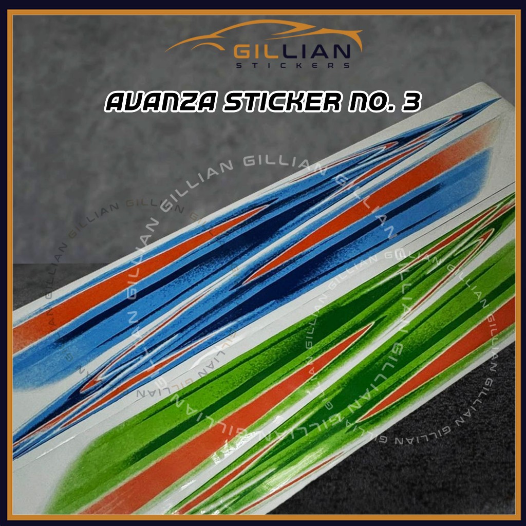 Sticker Toyota AVANZA 3 Car Body Side Lining Pelekat Avanza Sticker ...