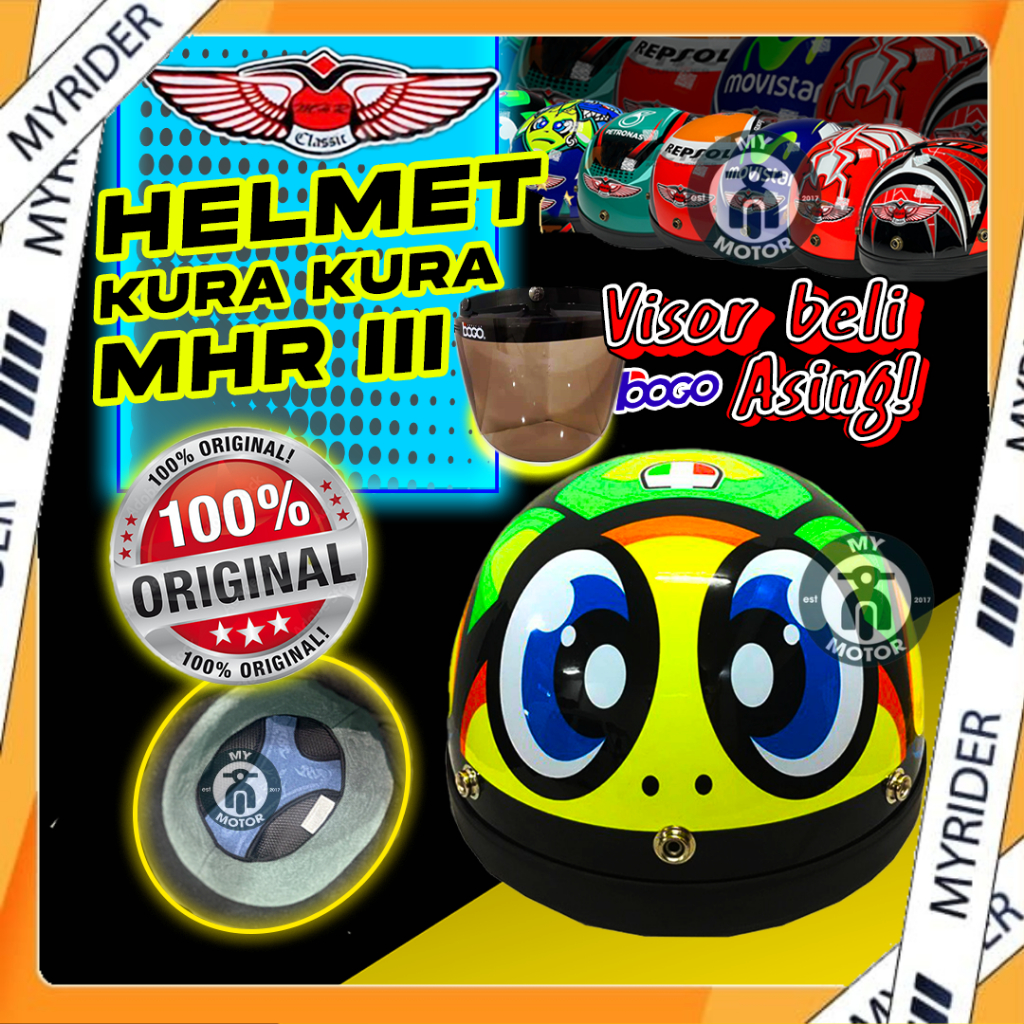 MYRIDER MHR III Steng Special Helmet 100% Genuine Movistar Repsol ...