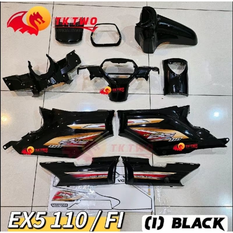 EX5 DREAM 110 / FI COVER SET BLACK WITH STICKER (1) EX5110 "TK2" | Shopee Malaysia
