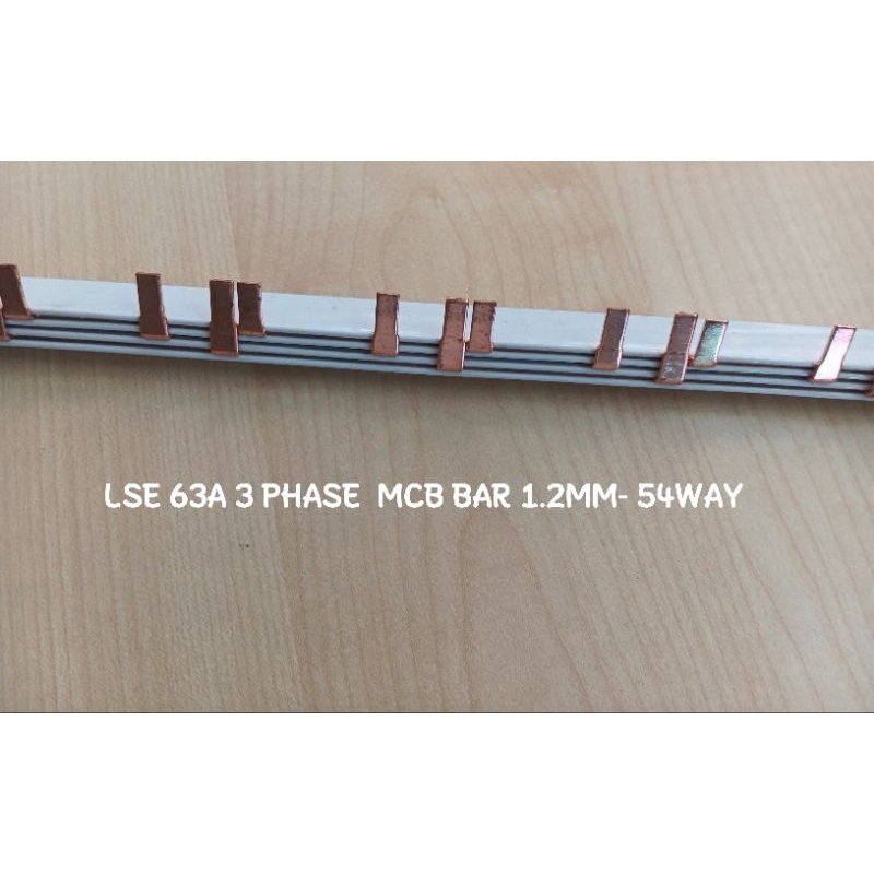 1 METER 3 POLE MCB BAR 54 WAYS PIECES FULL COPPERS THREE PHASE MCB ...