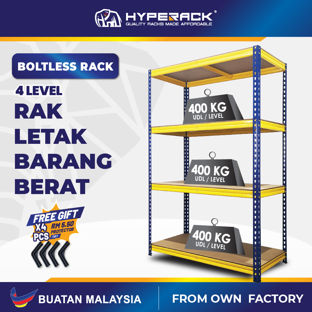 🐘[FREE SHIPPING] HYPERACK™️ Boltless Rack Shelf Kitchen Rack Storage ...