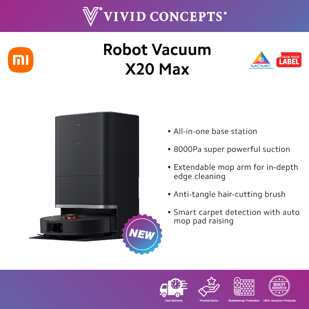 [Set Malaysia] Xiaomi Robot Vakum X20 Max | Robot Vacuum X20 Max ...