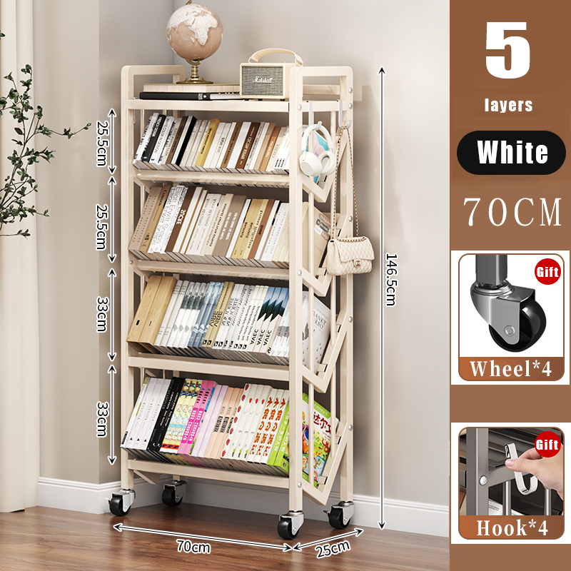 Bookshelf Almari Buku Steel Metal Book Rack Rak Buku Besi 2/3/4/5Tier ...