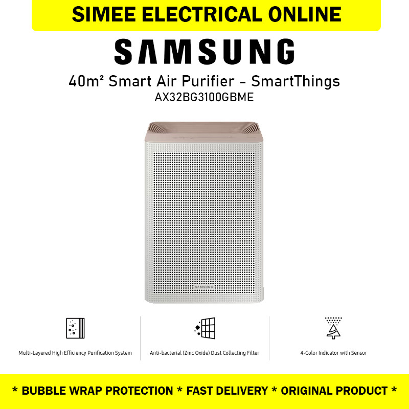 Samsung 40m² Smart Air Purifier with Anti-bacterial filter ...