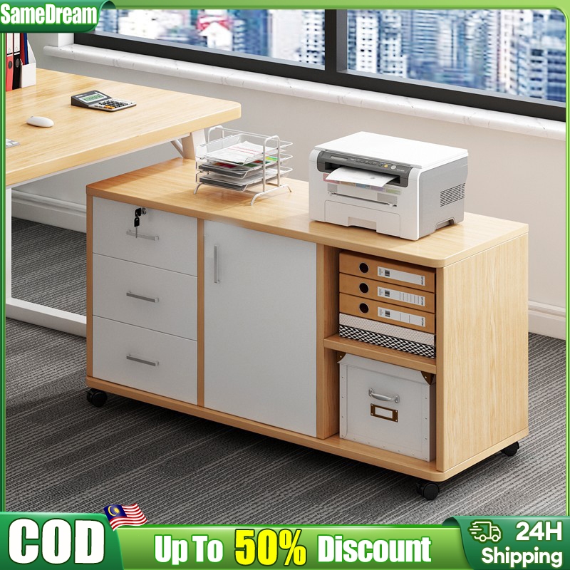 Almari Fail Kabinet Office File Cabinet Wooden Cabinet With Lock Wheel ...