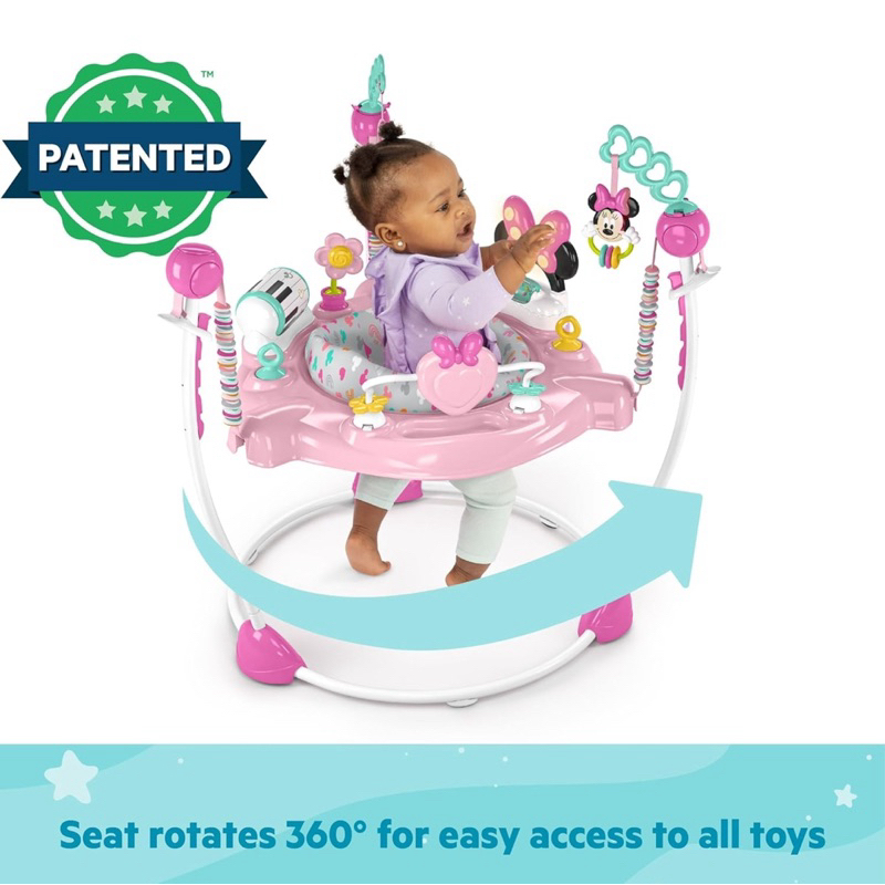 Disney Baby Minnie Mouse Activity Jumperoo- Forever Besties with Lights ...