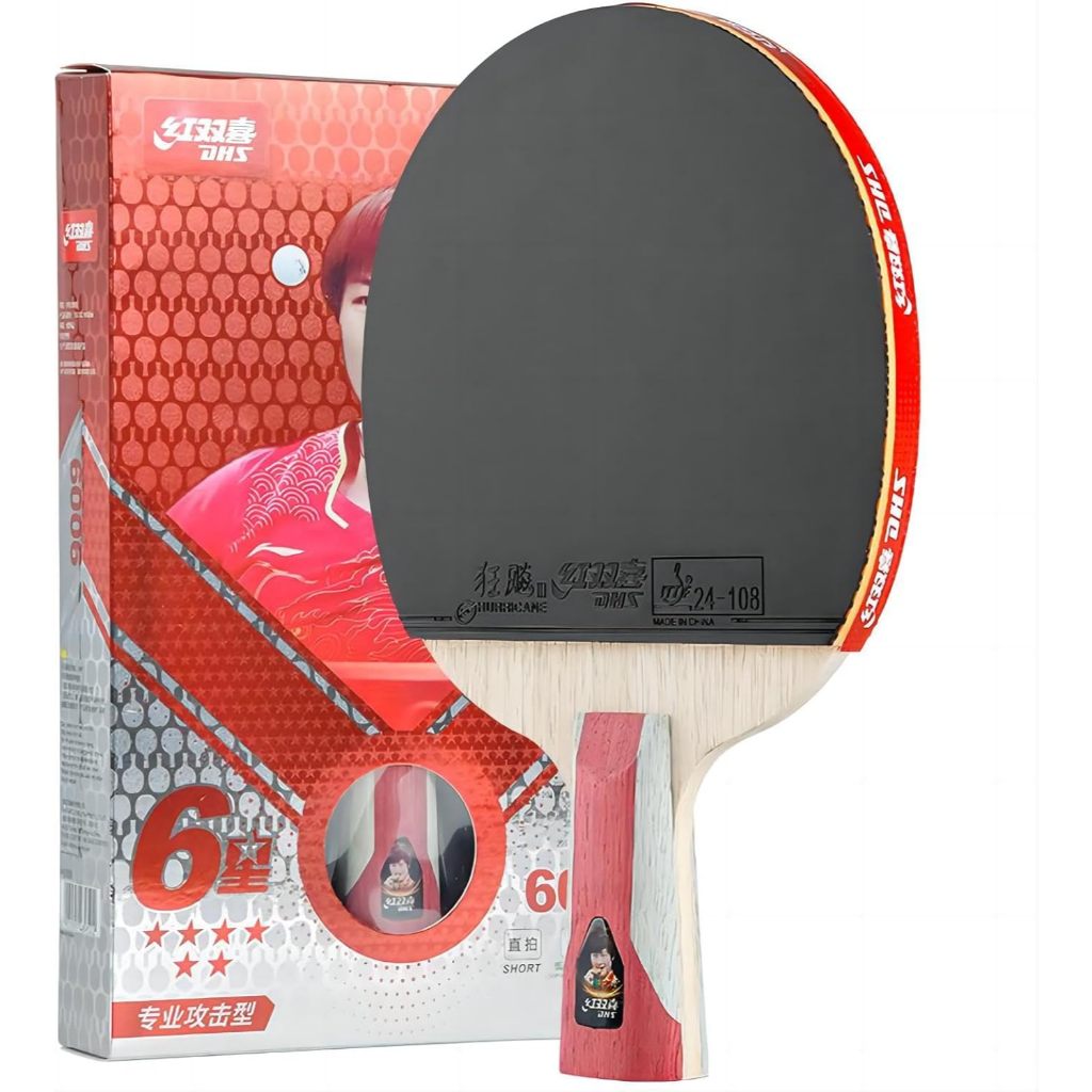 DHS Ping Pong Paddles Professional 6006-Penhold Grip Table Tennis ...