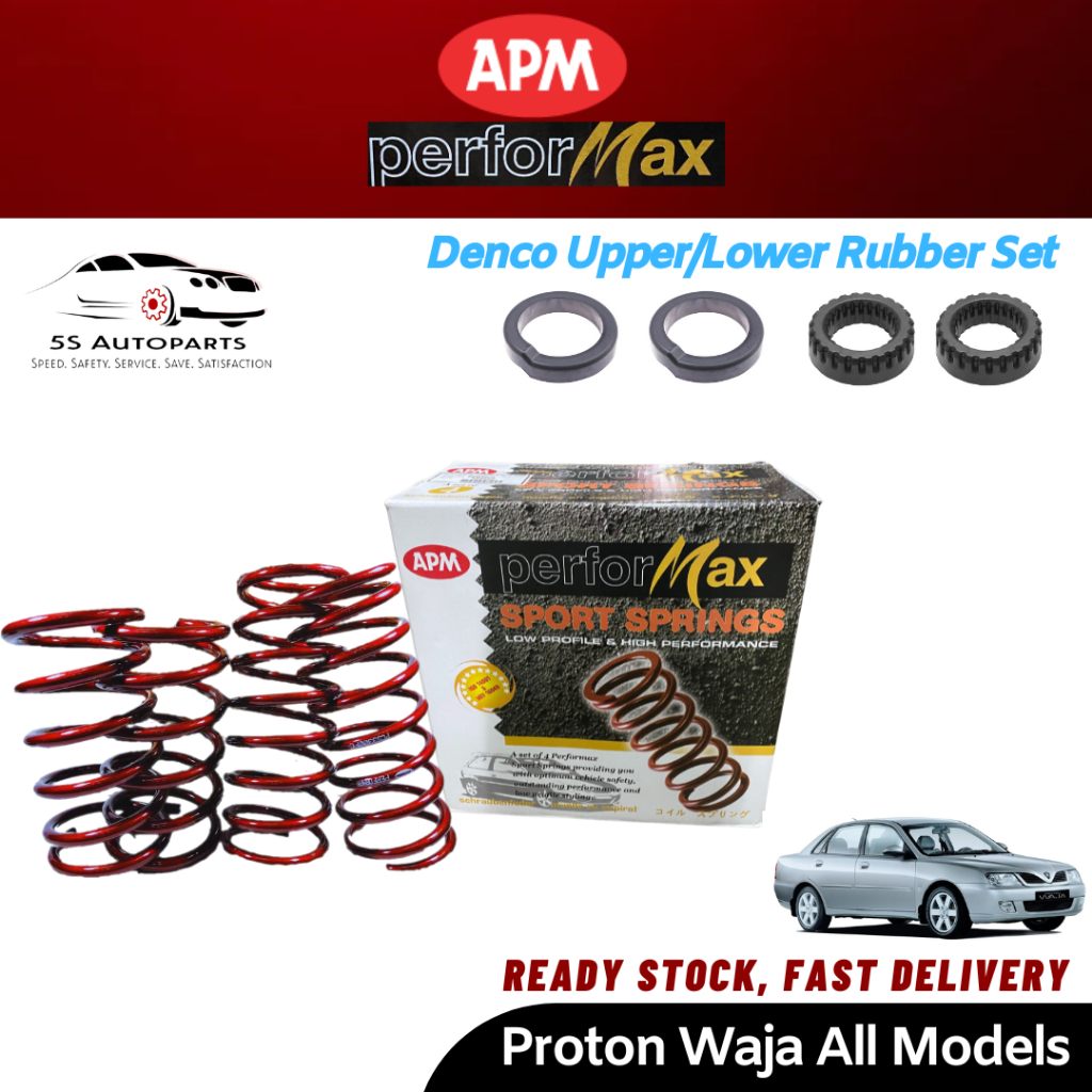 APM Performax Proton Waja Heavy Duty Lowered Sport Spring Set ( 4 PCS ...