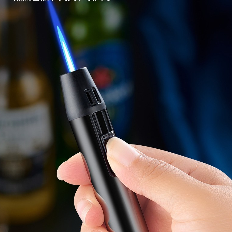 Pemetik Api Batang Pen Mini Torch Gas Butana Jet Biru | Shopee Malaysia