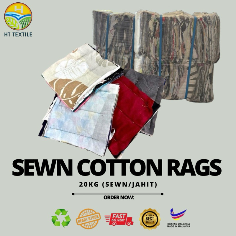 SEWN COTTON RAGS / KAIN LAP / KAIN JAHIT / CLEANING CLOTH | Shopee Malaysia