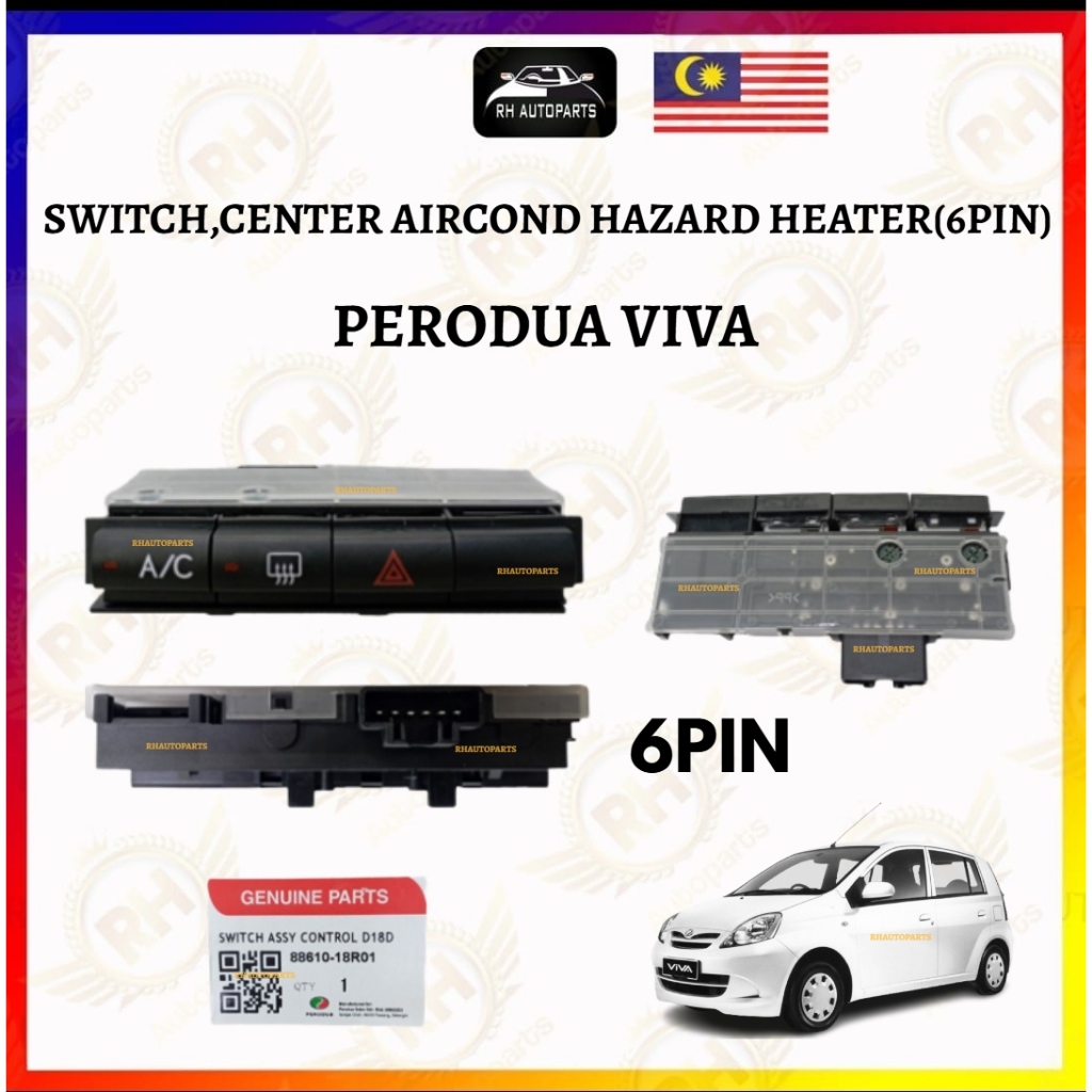 Perodua Viva Center Switch Heater Switch Emergency Switch Dashboard ...