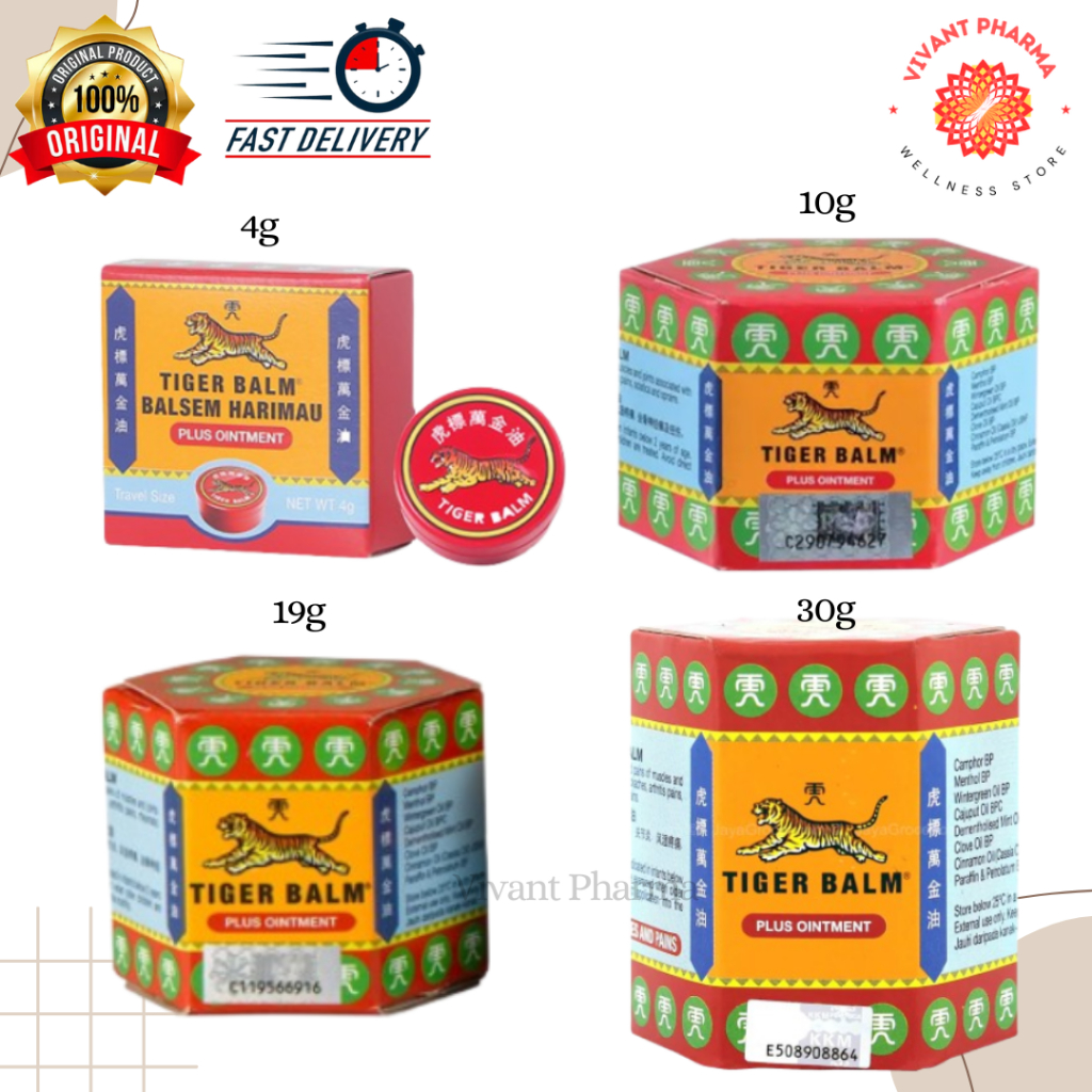 Tiger Balm Plus Ointment Red 4g 10g 19g 30g | Shopee Malaysia