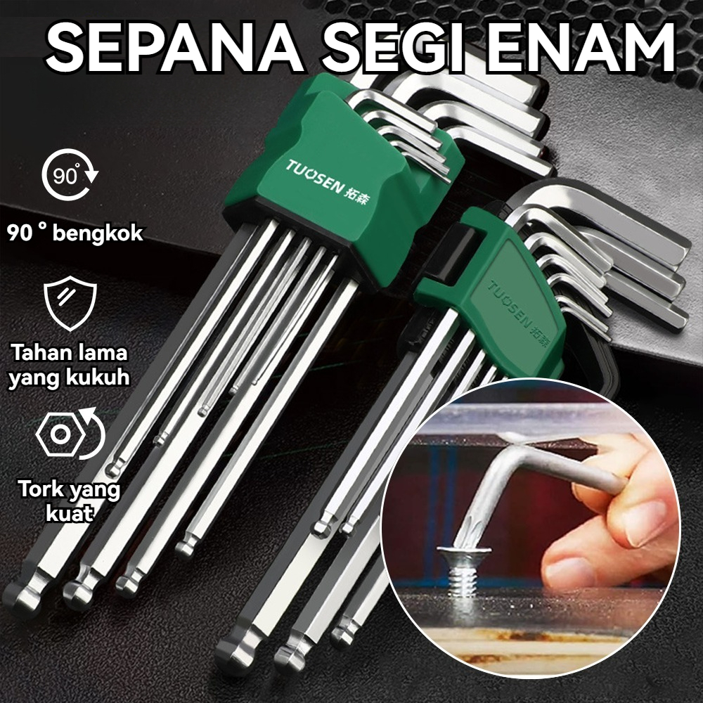 Hex Torx Allen Key Ball Point Long Chrome Wrench Maintenance Repair ...