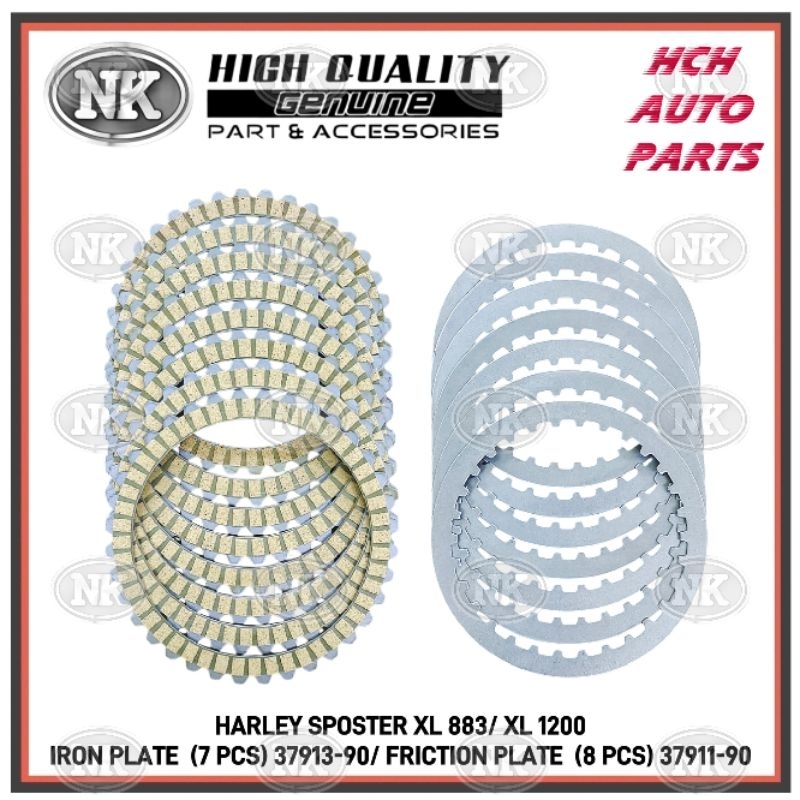 SPORTSTER XL 883/ XL 1200 - HARLEY DAVIDSON - CLUTCH FRICTION (8 PCS ...