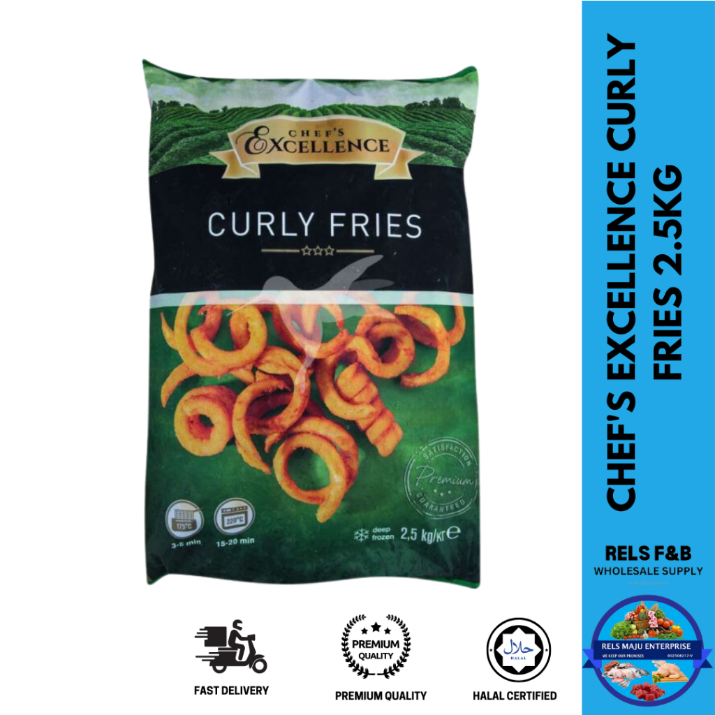 CHEF'S EXCELLENCE CURLY FRIES 2.5KG | Shopee Malaysia