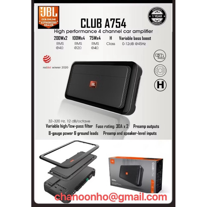 JBL CLUB A754 4 CHANNEL POWER AMPLIFIER 100% ORIGINAL. | Shopee Malaysia