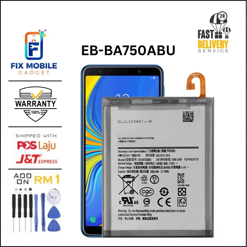 SM A10 A105 A7 2018 A750 EB-BA750ABU REPLACEMENT BATTERY | Shopee Malaysia