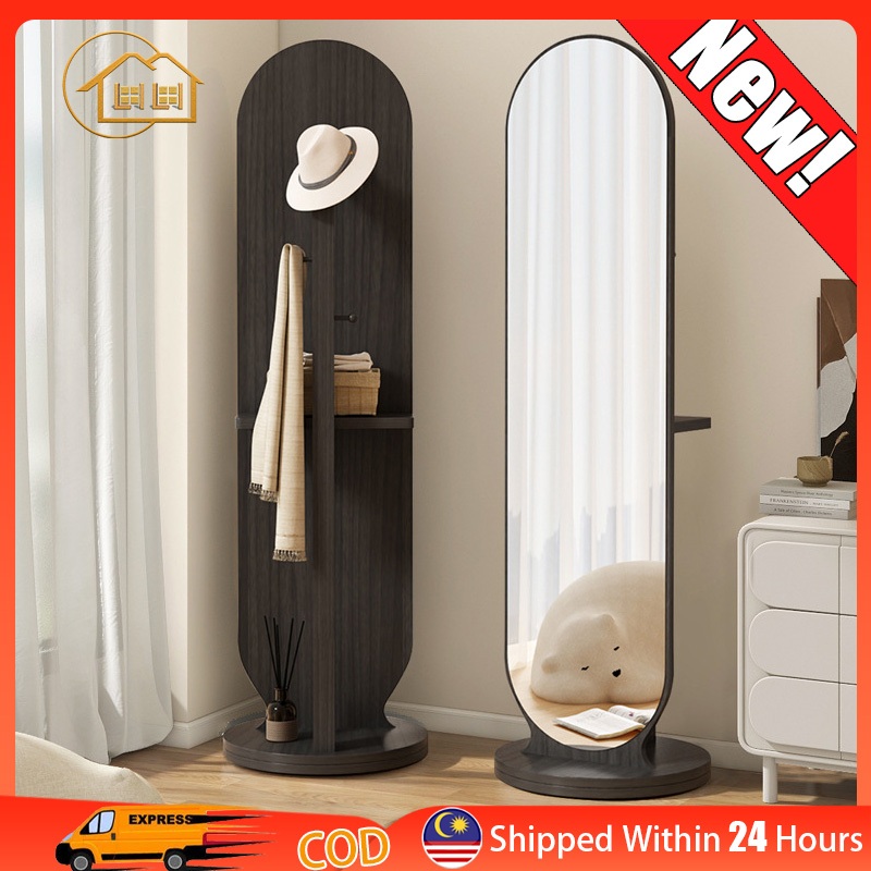 LI- Bedroom Mirror Floor Mirror Hanging Item Mirror 360 °Rotatable ...