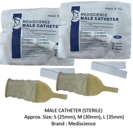 MEDISCIENCE MALE CATHETER URIDROP MEDIUM 30MM (MALE EXTERNAL URIDOM ...