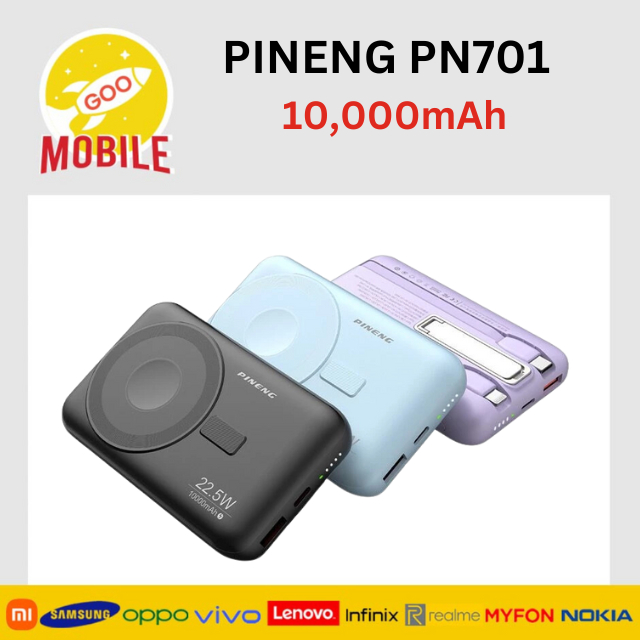 PINENG PN701 (10000mAh) Power Bank 22.5W PD , 15W Wireless Fast ...