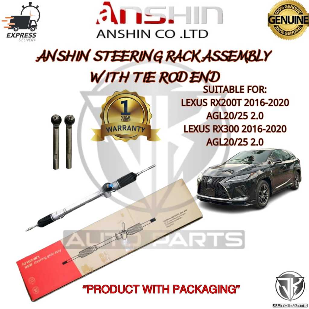 #ANSHIN# JAPAN STEERING RACK ASSEMBLY WITH TIE ROD END LEXUS RX200T ...