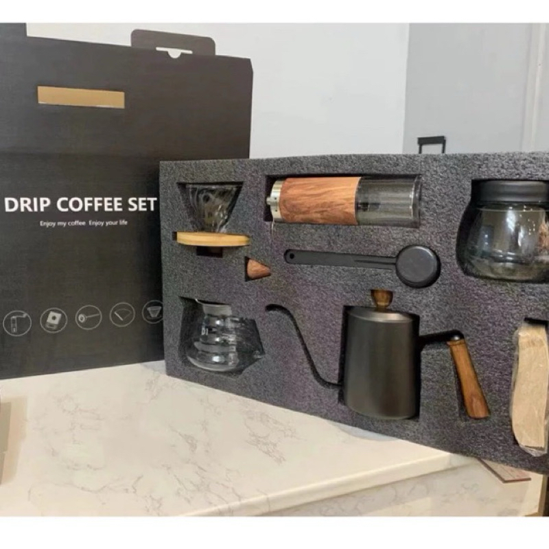 Drip Coffee Set Pour Over Coffee Accessories Set Barista Tools Glass ...