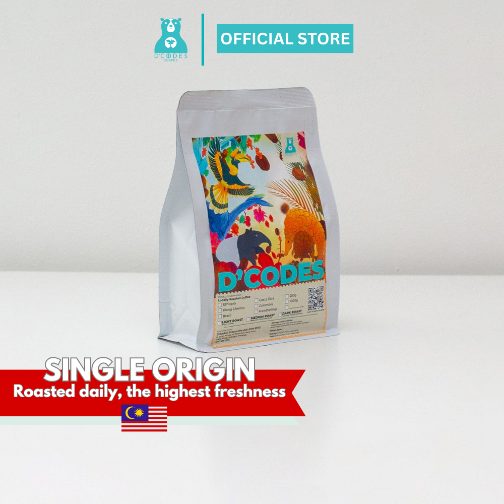 D'CodeS | 100% Klang Liberica | Single Origin Coffee | Dark Roasted | 250g | Shopee Malaysia