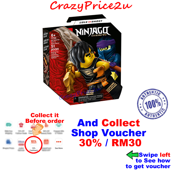 LEGO 71733 Ninjago Epic Battle Set - Cole vs. Ghost Warrior - Hadiah ...