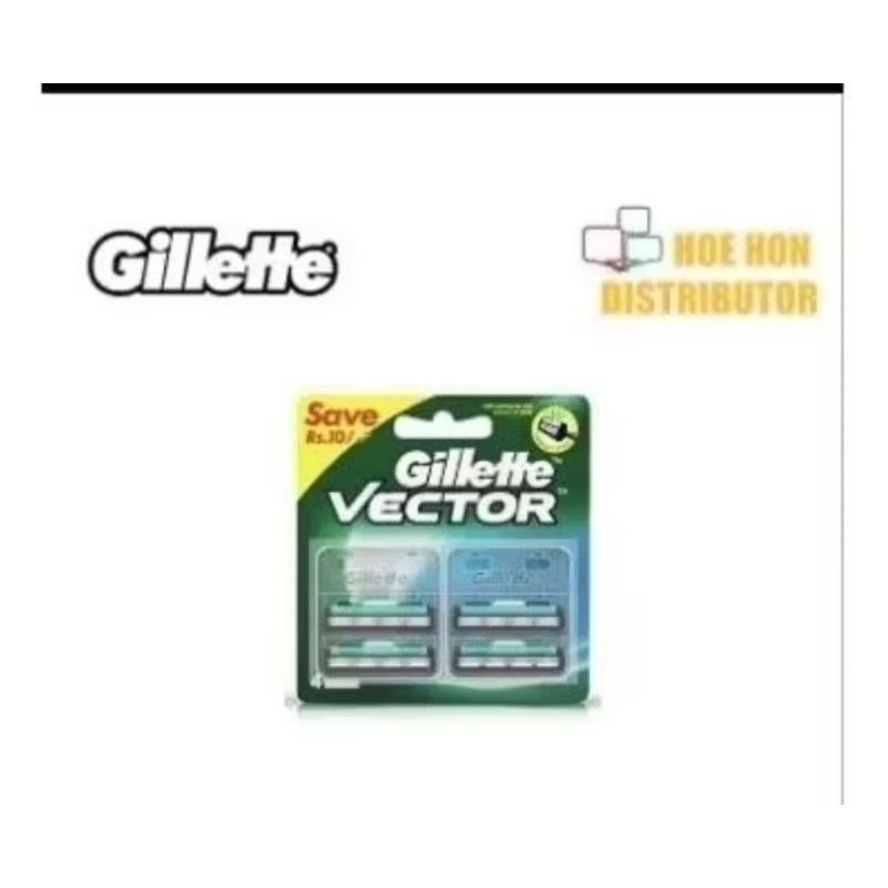 GILLETTE VECTOR REFILL 4 CARTRIDGE | Shopee Malaysia