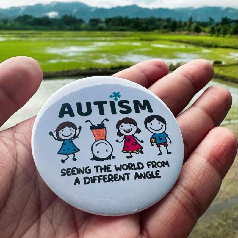 Autism Awareness Pin Button Badge 58mm (Cartoon Design) | Shopee Malaysia