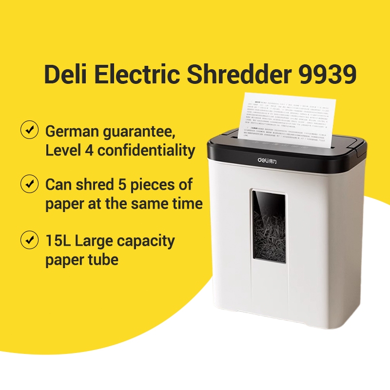 Deli Paper Shredder 9939 shredder machine paper cutter machine P4 level ...