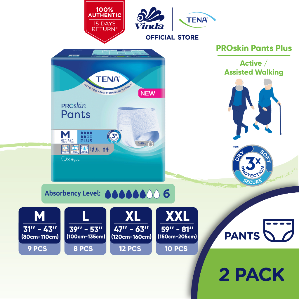 TENA PROskin Pants Plus Adult Diaper (2 Packs) | Shopee Malaysia