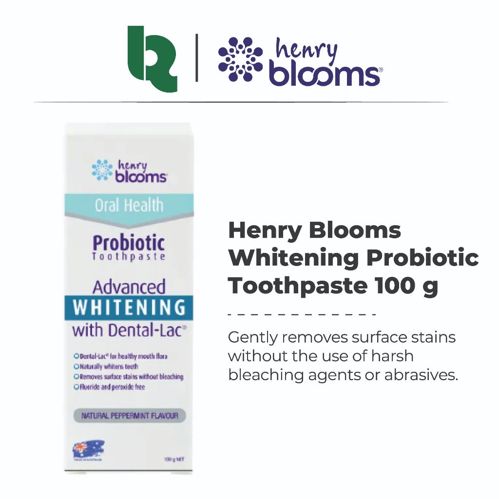 Henry Blooms Natural Whitening Probiotic Toothpaste (100g) | Shopee ...