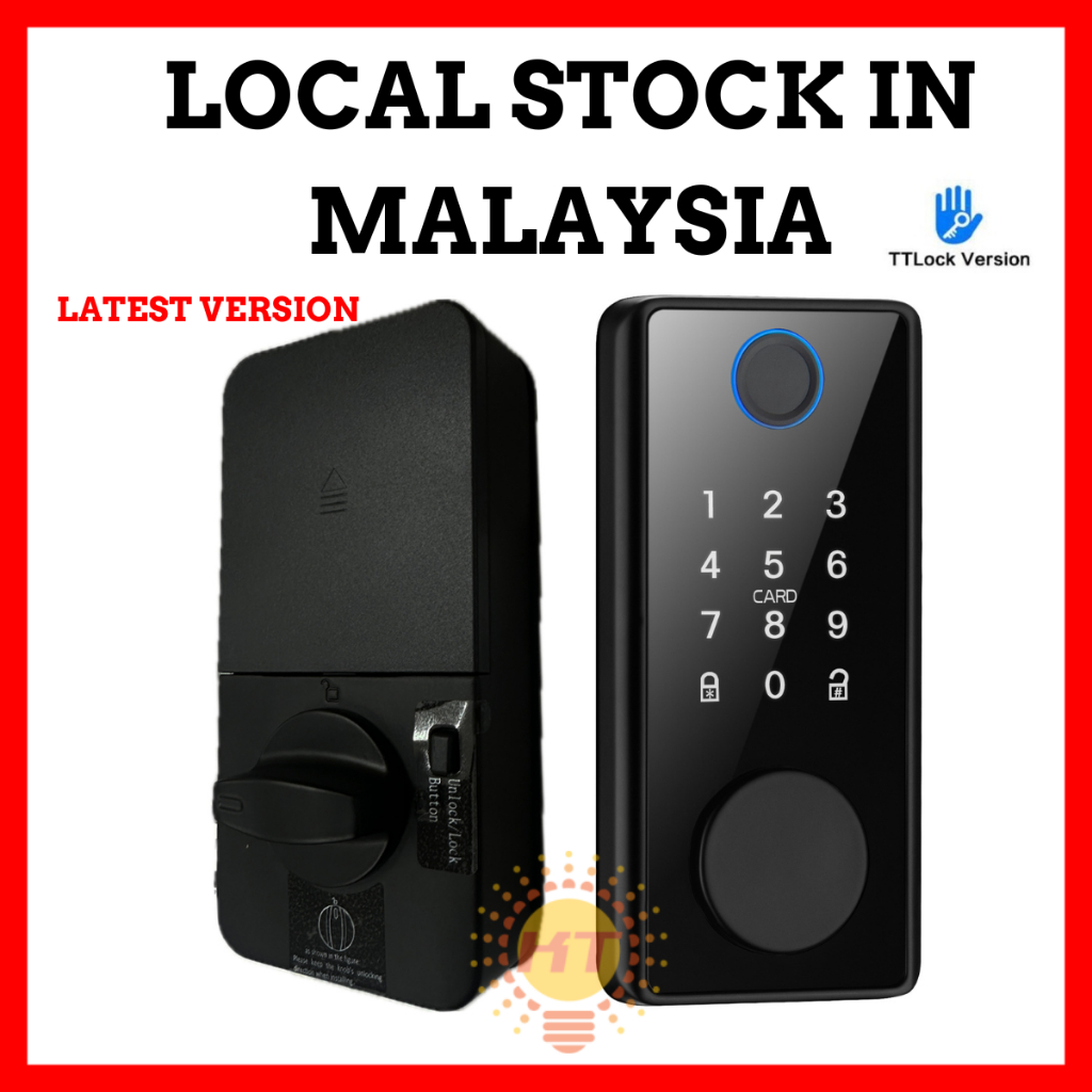 TTLock app Deadbolt Smart Door Lock fingerprint card passcode | Shopee ...