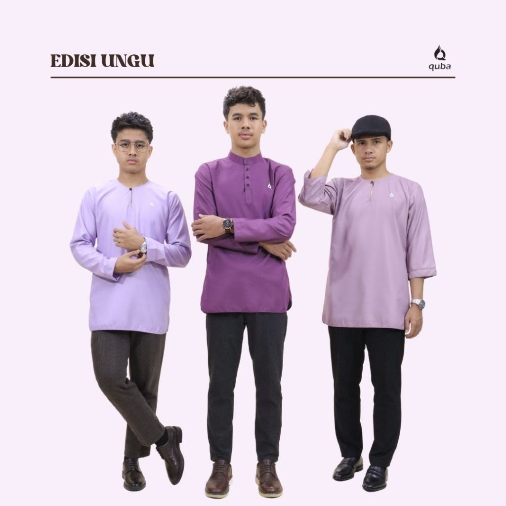 Kurta Quba Purple Edition Collar Long Sleeve | Round-Neck Long Sleeve ...
