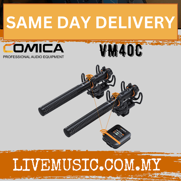Comica Audio VM40 Super Cardioid Dual-Channel Wireless Shotgun Microphone - Each/Pair (VM 40 ...