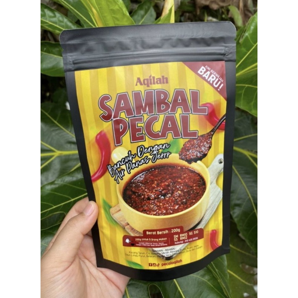 SAMBAL PECAL KUAH KACANG (AQILAH JM) 200/450 GRM | Shopee Malaysia