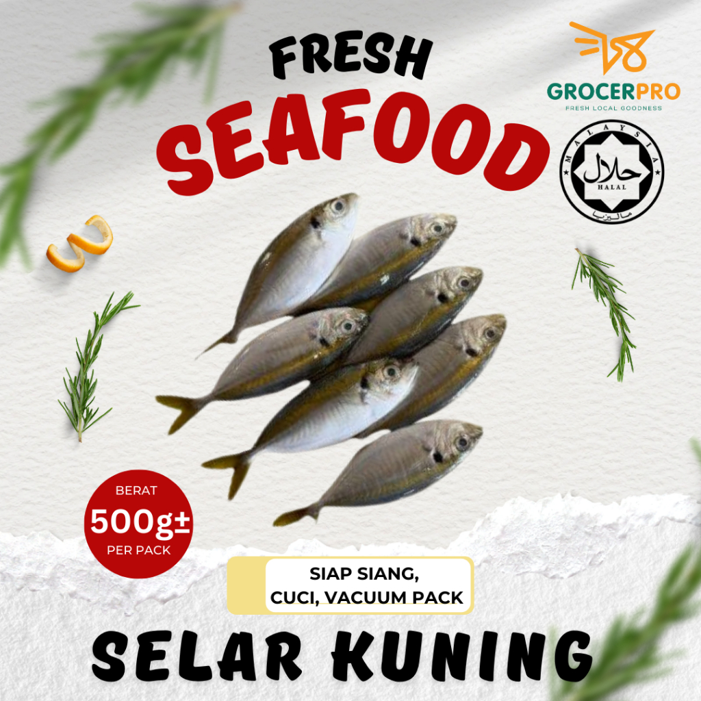 IKAN SELAR KUNING BARANG DAPUR BASAH BAHAN MENTAH SIAP SIANG CUCI ...