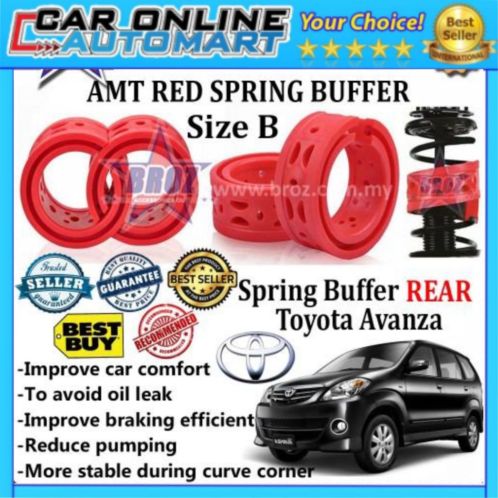 Toyota Avanza OEM Rear B-Type Car Shock Absorber Buffer - Red | Shopee ...