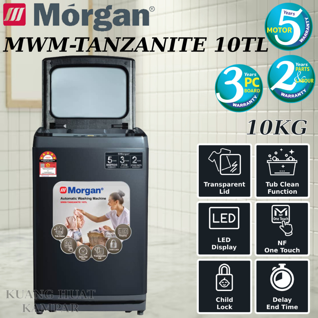 MORGAN 7KG / 8KG / 10KG FULLY AUTO TOP LOAD WASHER MWM-7 ZIRCON // MWM ...